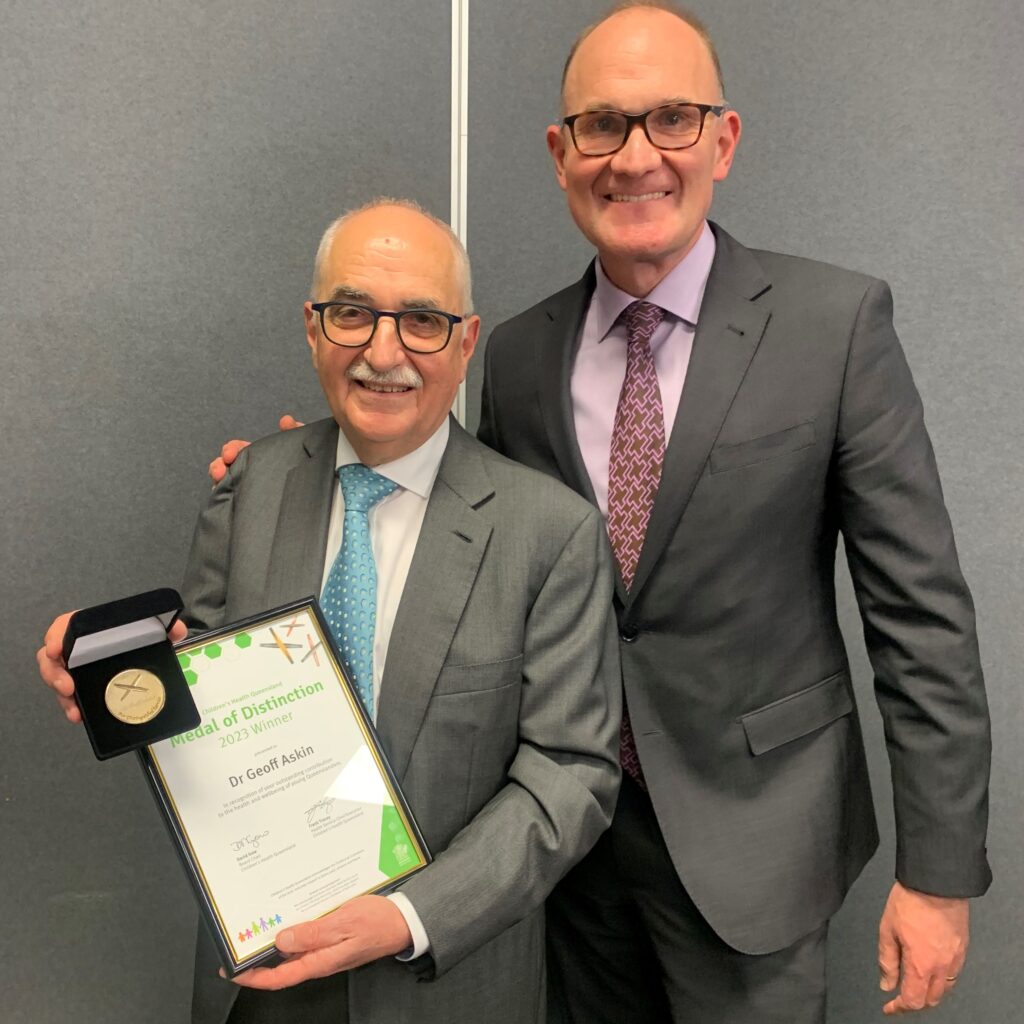 Professor Geoff Askin awarded the 2023 Medal of Distinction ...