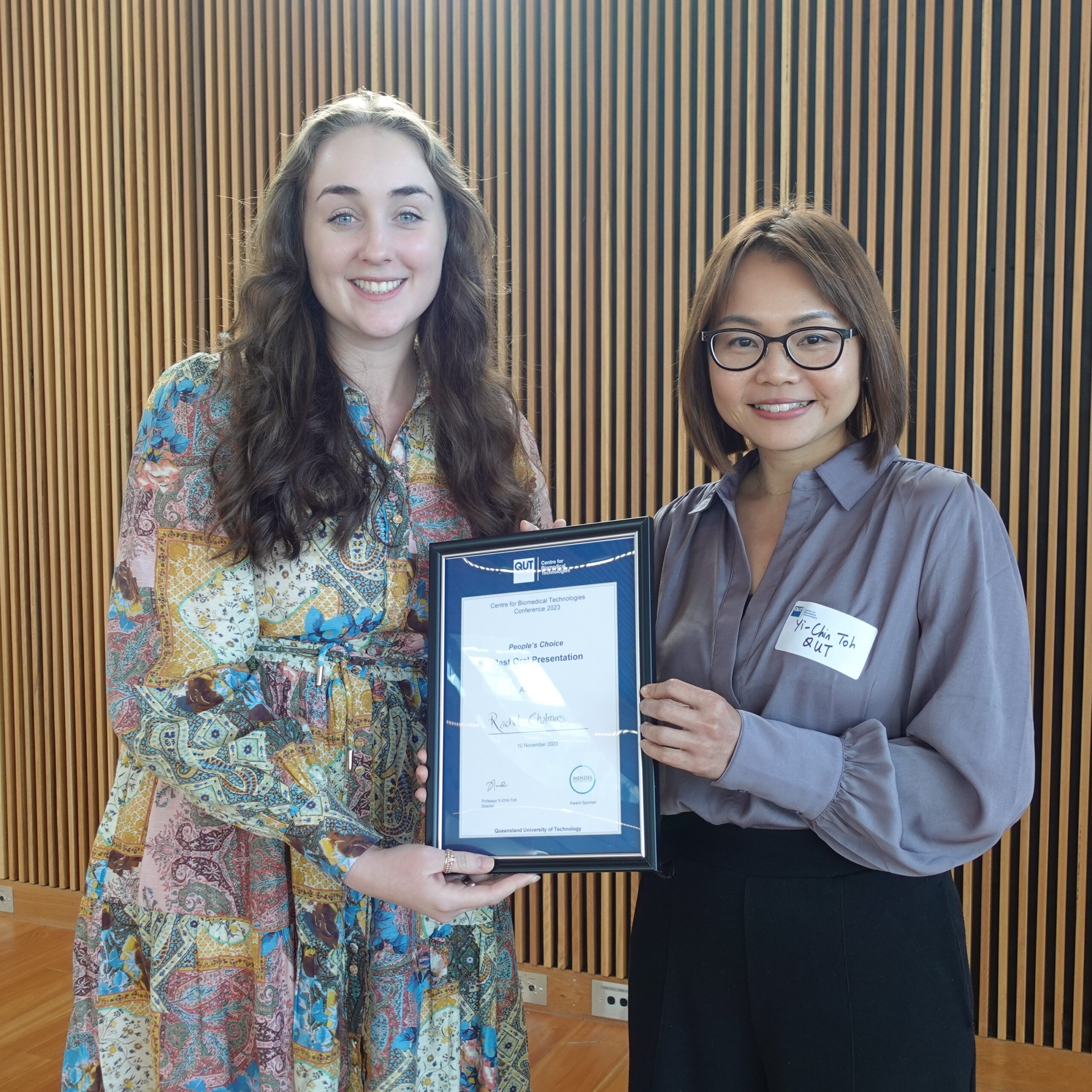 People's Choice Award - PhD student Rachel Chalmers - Biomechanics and ...