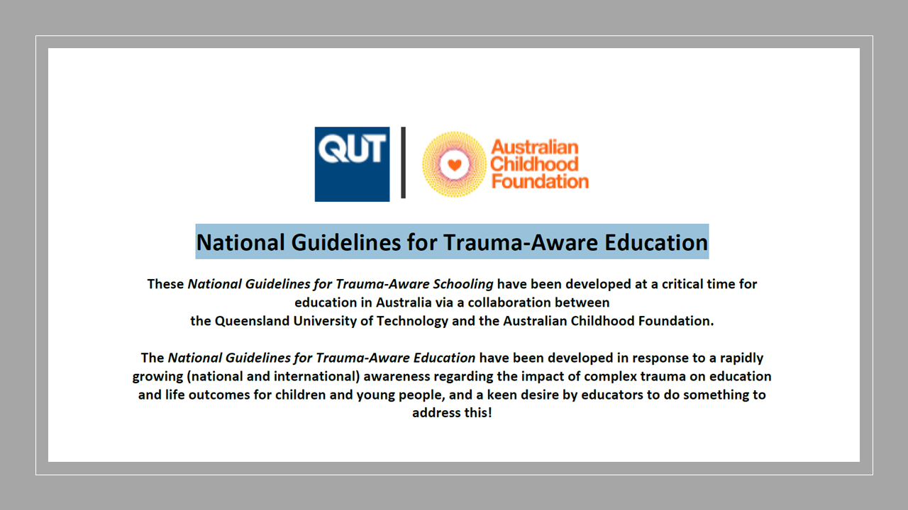 National Guidelines for Trauma-Aware Education - The Centre for ...