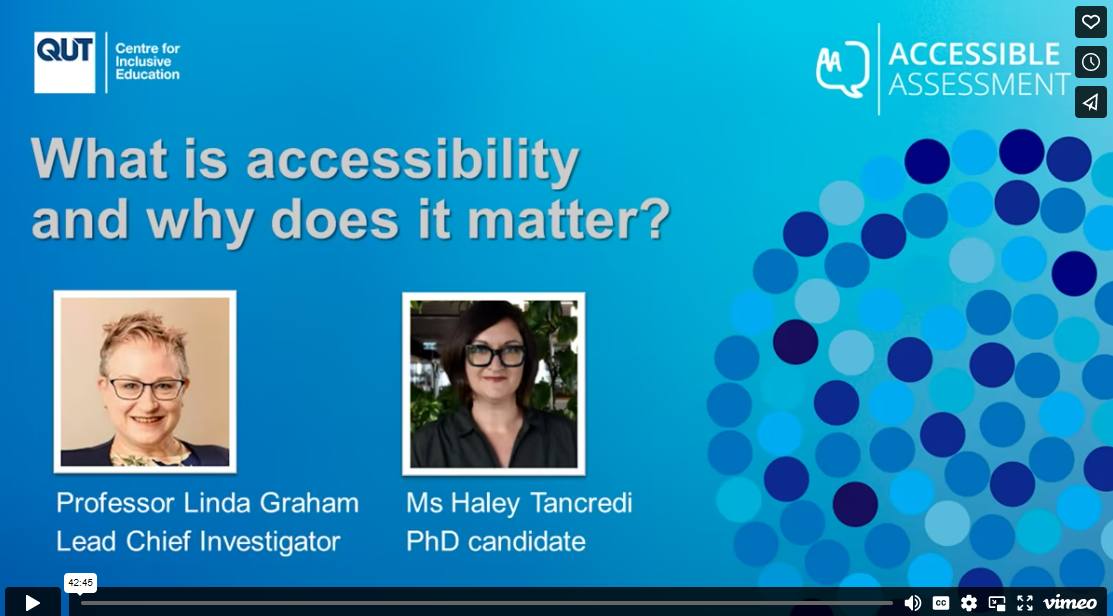 Accessible Assessment Forum - The Centre for Inclusive Education