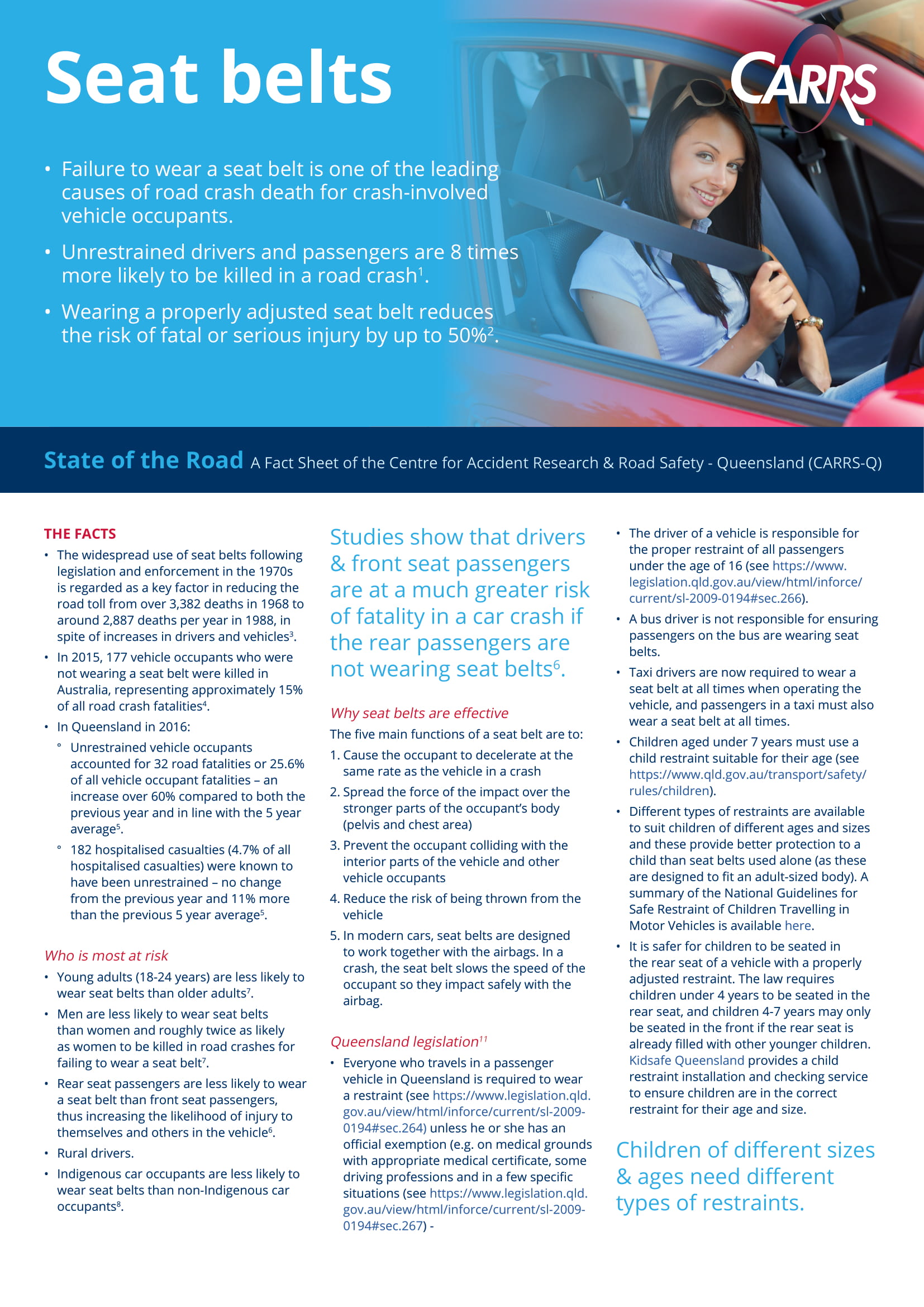 Fact Sheets - Centre for Accident Research & Road Safety - Queensland ...