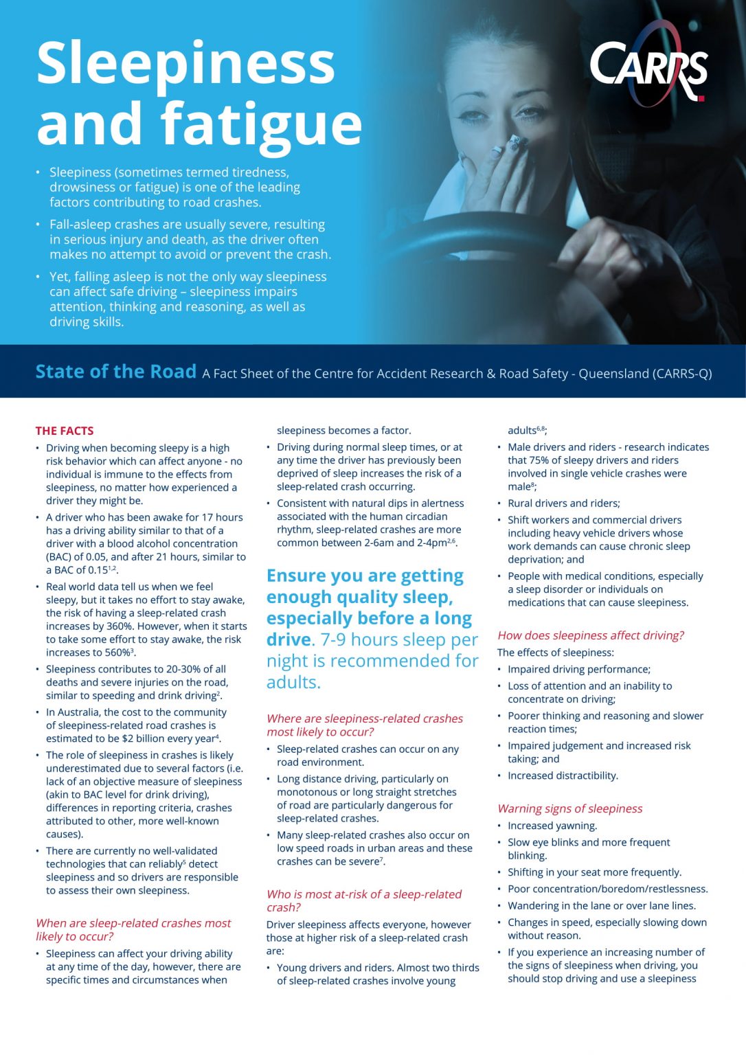 Fact Sheets - Centre for Accident Research & Road Safety - Queensland ...