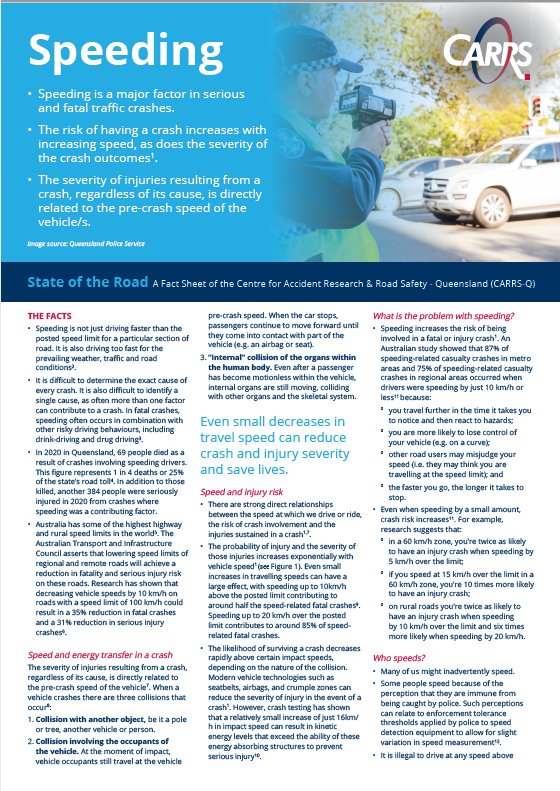 Fact Sheets - Centre for Accident Research & Road Safety - Queensland ...