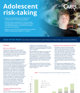 Adolescent risk-taking Fact Sheet - Centre for Accident Research & Road ...