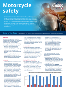 Motorcycle safety Fact Sheet - Centre for Accident Research & Road ...