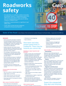 Roadworks safety Fact Sheet - Centre for Accident Research & Road ...