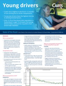 Young drivers Fact Sheet - Centre for Accident Research & Road Safety ...