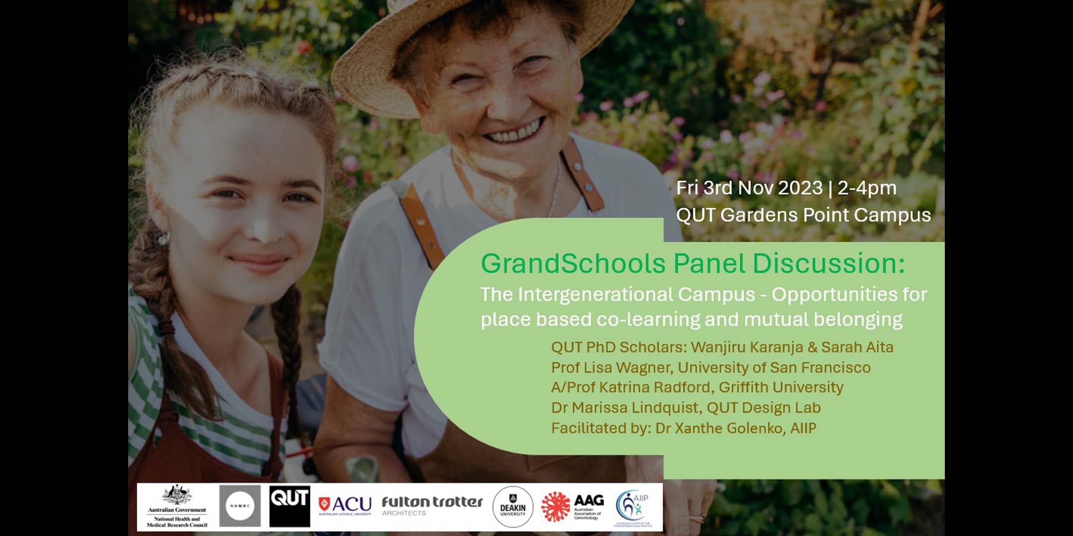 CANCELLED DUE TO ILLNESS | Grandschools Panel Discussion: 'The ...