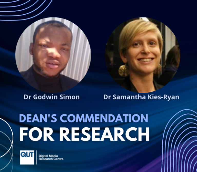 DMRC Dean's Commendations for Research - QUT Digital Media Research Centre
