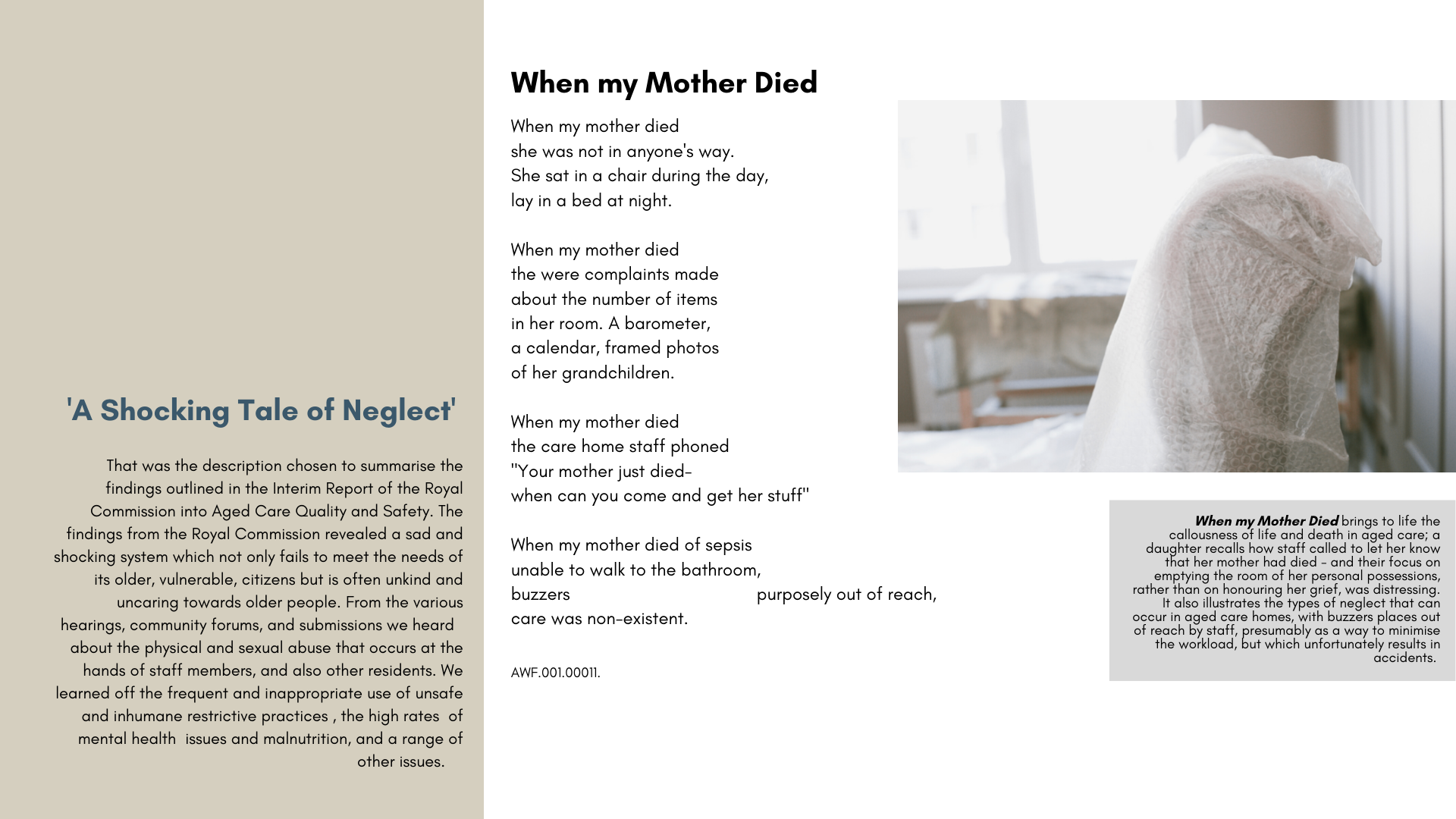 Poetic Inquiry - Amplifying Voices from the Royal Commission into Aged Care