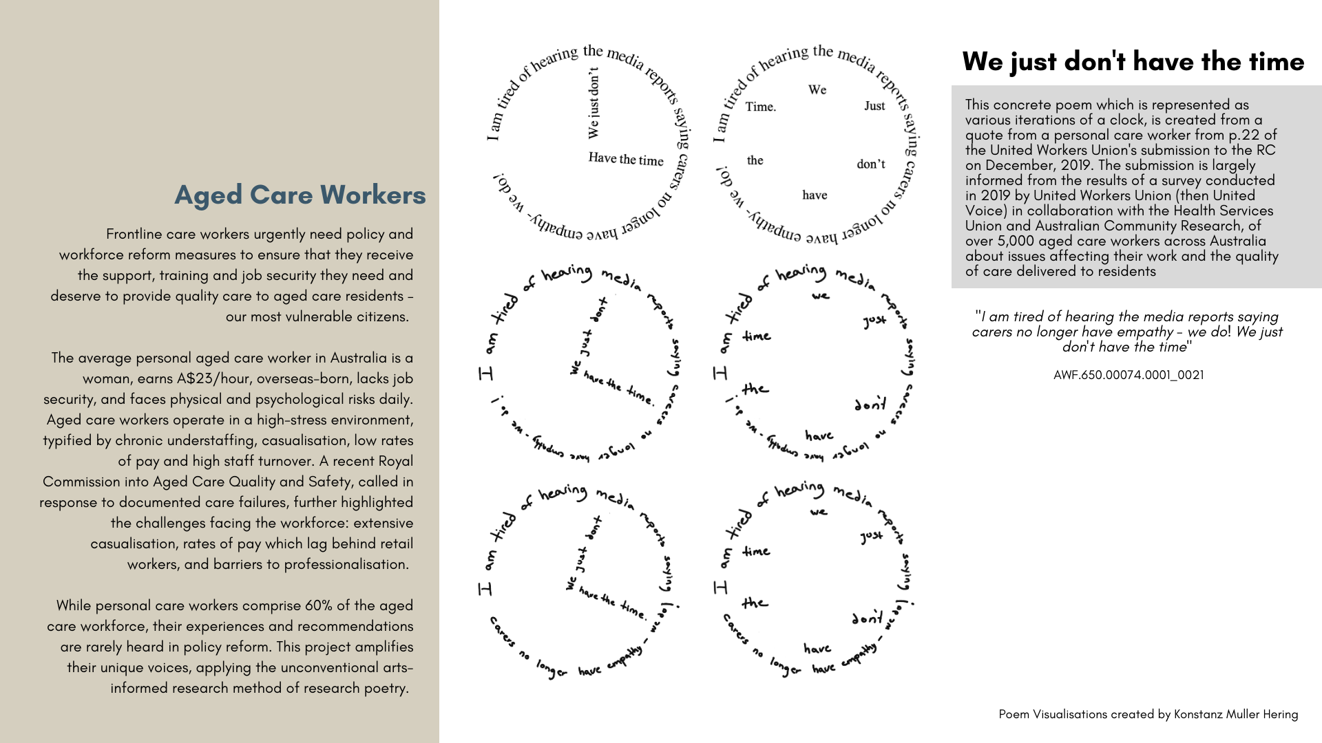 Poetic Inquiry - Amplifying Voices from the Royal Commission into Aged Care