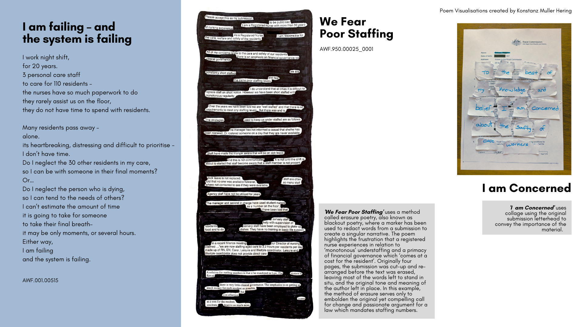 Poetic Inquiry - Amplifying Voices from the Royal Commission into Aged Care