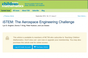 The aerospace engineering challenge - STEM for Schools